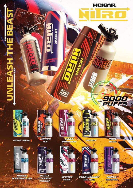 HCIGAR NITRO 9000 PUFFS - Vape Borong Malaysia